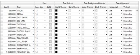 Downhole Software Plotting Formation Tops