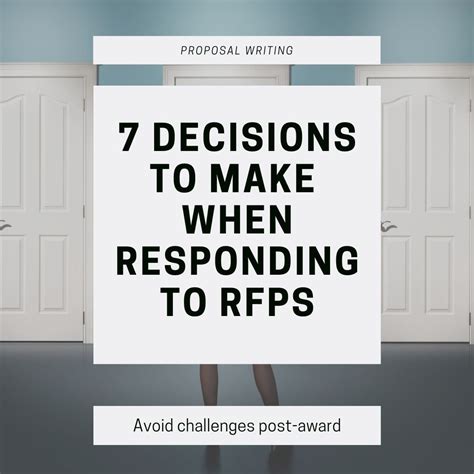 7 Decisions To Make When Responding To Rfps Utley Strategies