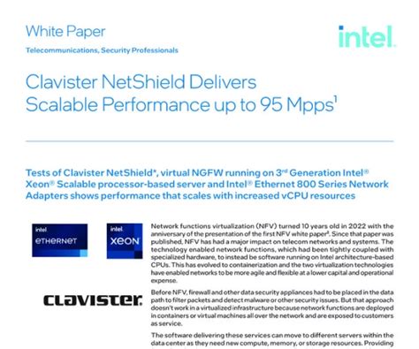 Clavister Netshield Delivers Scalable Performance Up To 95 Mpps1