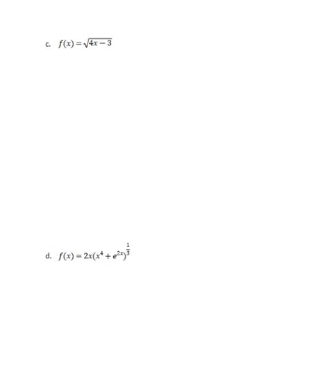 Solved 1 For Parts A Through D Use Derivative Shortcuts To
