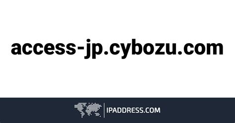 Access Jp Cybozu DNS IP Website Info