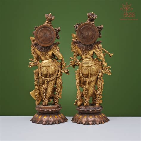 Radha Krishna Statue Brass Ekaa Handicrafts