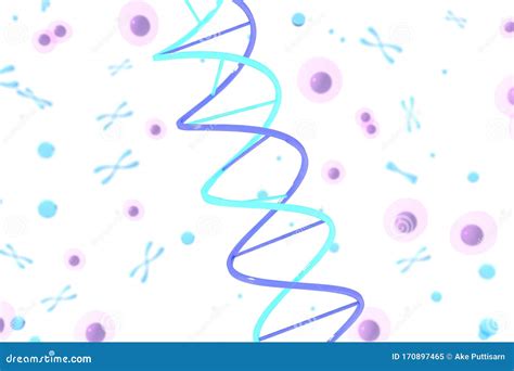 3d Rendering Of Dna Deoxyribonucleic Acid Structure 3d Illustration