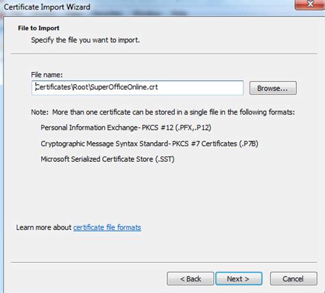 How To Configure Certificates SuperOffice Docs