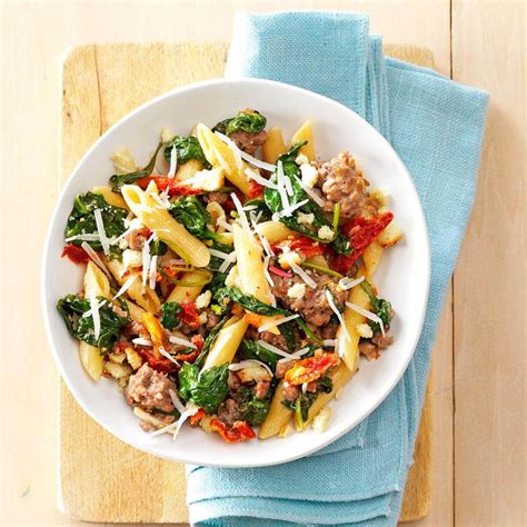 Italian Sausage And Sun Dried Tomato Pasta Recipe Taste Of Home