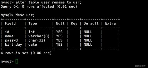 【mysql】sql语句之表操作上 Csdn博客