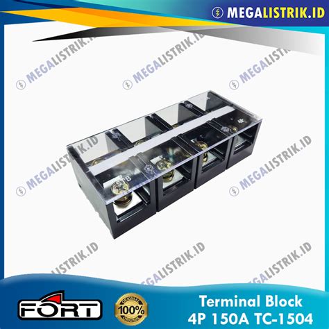 Jual FORT TERMINAL BLOCK 4P 150A TC 1504 TERMINAL BLOK KACA 4 POLE 150 AMPERE TC1504 Shopee