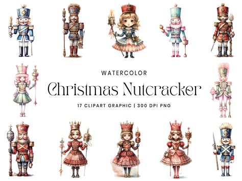 Watercolor Christmas Nutcracker Clipart Graphic By DesignScotch