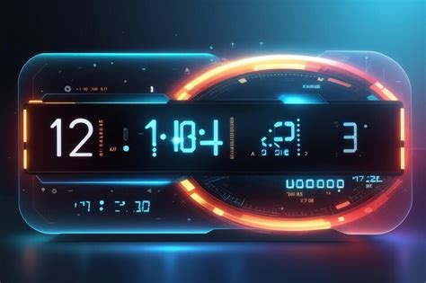 Premium Ai Image Abstract Futuristic Technology Background With Digital Number Timer Concept