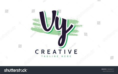 Vy Initials Handwriting Logo Vector Stock Vector Royalty Free