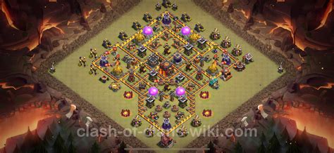 Best War Base Th10 With Link Anti Air Dragon Hybrid 2025 Town