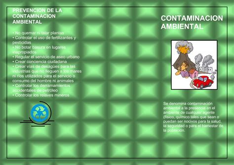 Triptico Contaminacion Ambiental Ppt