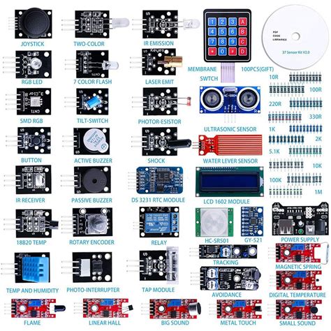Kit De 37 Sensores V2 Para Arduino Esp32 Caja Organizadora 37 En 1 Lote Modulos Diy