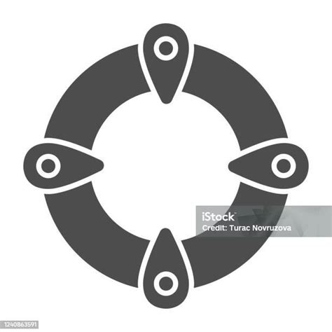 Lifebuoy 固體圖示夏季概念白色背景上的救生標誌用於移動概念和網頁設計的字形風格的緊急救生圈圖示向量圖形向量圖形及更多10號圖片