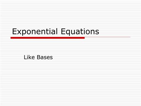Ppt Exponential Equations And Logarithmic Functions Solving Methods
