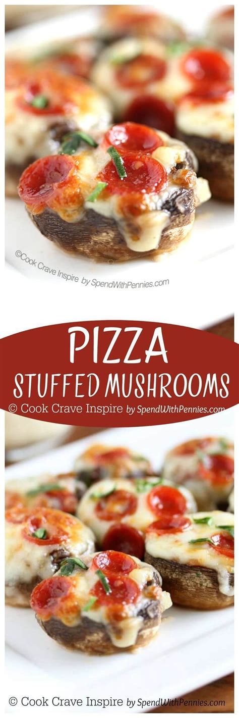 I Love These Pizza Stuffed Mushrooms Easy To Make And Loaded With