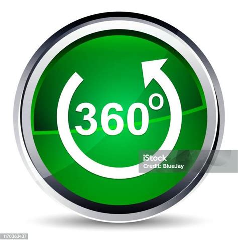 360 度旋轉箭頭圖示 Aqua 綠色圓形按鈕向量圖形及更多互聯網圖片 互聯網 全景 動作 Istock
