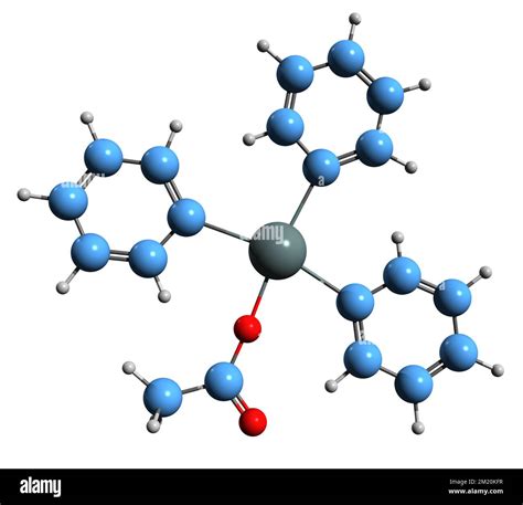 3d Image De La Formule Squelettique De Lacétate De Fentine Structure