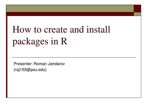 Load Packages In R Kdaspot