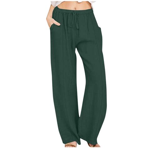 Frostluinai Palazzo Pants For Women High Waist Drawstring Lounge Pants
