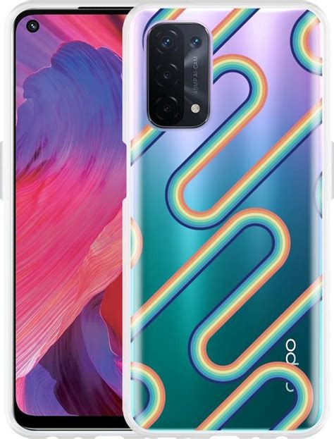 Oppo A Hoesje Retro Regenboog II Designed By Cazy Bol
