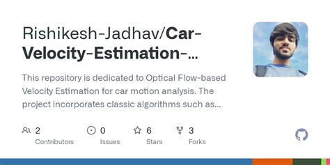 Github Rishikesh Jadhav Car Velocity Estimation Using Opticalflow Dl This Repository Is