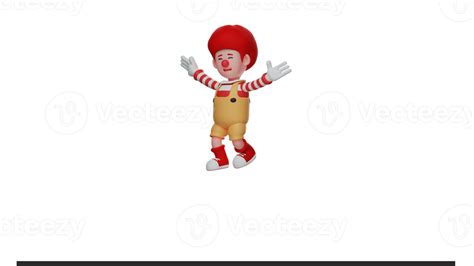 3d Ilustración Payaso Chico 3d Dibujos Animados Personaje El Payaso