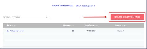 rallyup — how to create or turn off a donation page