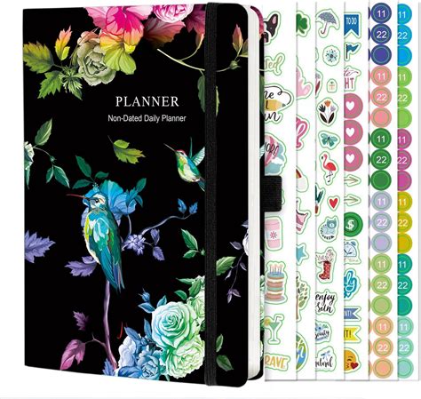 LinYesh Wochen Tagesplaner Ohne Datum A5 Undatierter Kalender Wochen Monats Jahresplaner