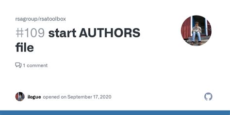 Start AUTHORS File Issue Rsagroup Rsatoolbox GitHub