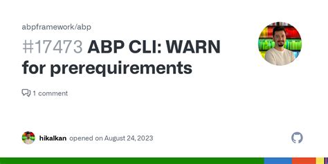 Abp Cli Warn For Prerequirements · Issue 17473 · Abpframeworkabp