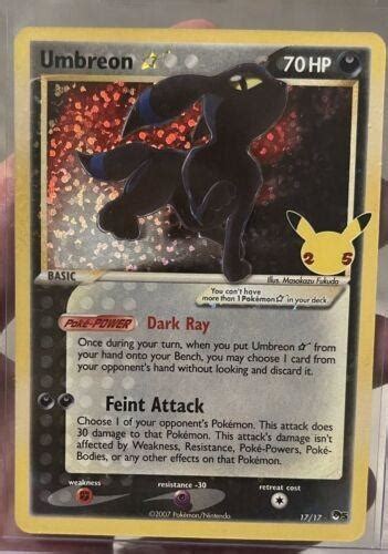Umbreon Gold Star Pokemon Celebrations 25th Anniversary Holo 1717