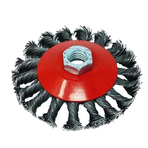 Lawn Mower Bowl Type Twisted Wire Grass Wheel 4 Inch Garden Tool