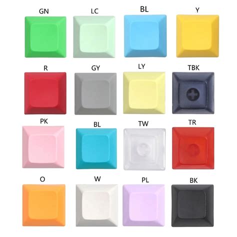 20 Piezas Teclas PBT DSA 1U Juego Teclas Personalizadas Colores Para