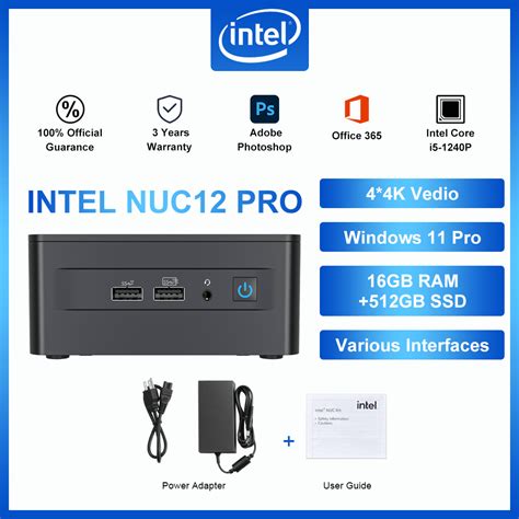 Intel Nuc 12 Mini Pc Kit Nuc12wshi5 12 Core I5 1240p 16gb Ram 512gb Ssd Iris Xe Graphics