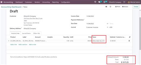 Ohiousa Sales Tax Calculation Within The Odoo 16 Accounting