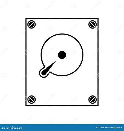 Hard Disk Drive Hardware HDD Storage Icon Stock Vector Illustration Of Disc Device
