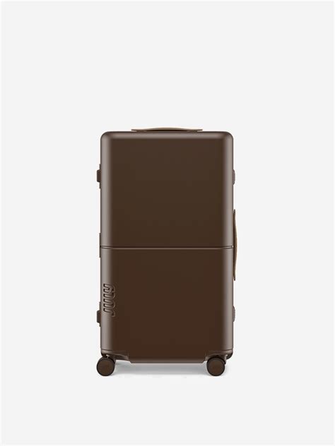 줄라이 수하물용 캐리어 체크 트렁크 매트 브라운 Checked Trunk Matte Brown Eternal Journey