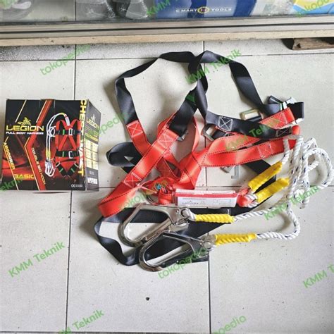 Jual FULL BODY HARNESS ABSORBER LEGION DENGAN TALI DADA DOUBLE BIG HOOK