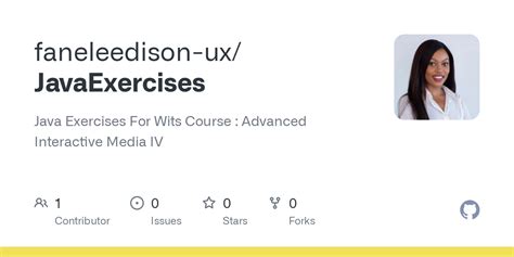 GitHub Faneleedison Ux JavaExercises Java Exercises For Wits Course