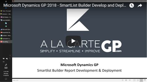 Smartlist Builder Develop Deploy Reports Alacartegp Dynamics Gp