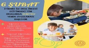 6 ŞUBAT TAN İTİBAREN OKUL ÖNCESİ EĞİTİMDEKİ TÜM OKULLARDA ÜCRETSİZ