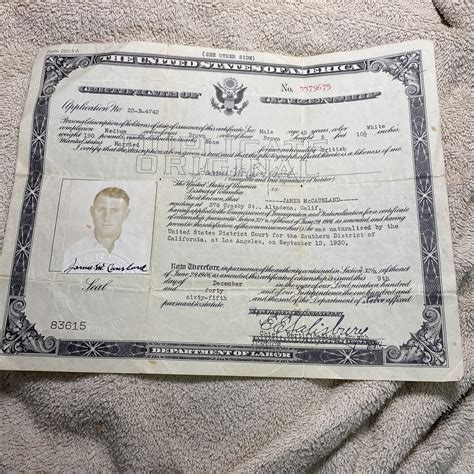 Naturalization Certificate Number
