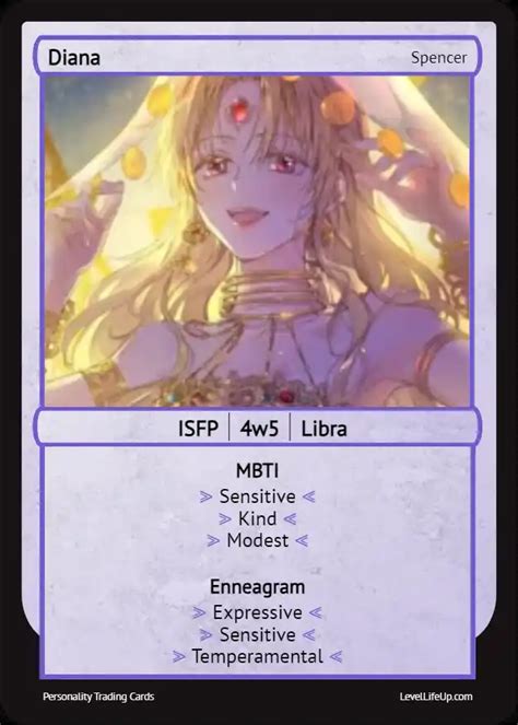Diana Enneagram And Mbti Personality Type Level Life Up