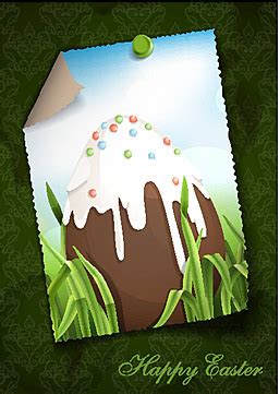 Chocolate Easter Egg Frame Element Illustration Vector Frame Element