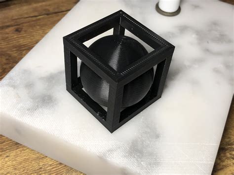 3d Printable Ball In Cube・cults