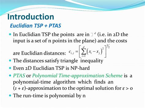 Ppt Polynomial Time Approximation Scheme Ptas For Euclidian