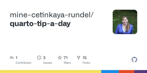 Github Mine Cetinkaya Rundel Quarto Tip A Day
