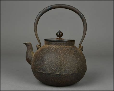 Yahooオークション 金工 時代物 斑紫銅蓋 小振り 鉄瓶 砂鉄 湯沸 茶