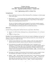 S21 SYSC2100 Lab2 Pdf Carleton University Department Of Systems And